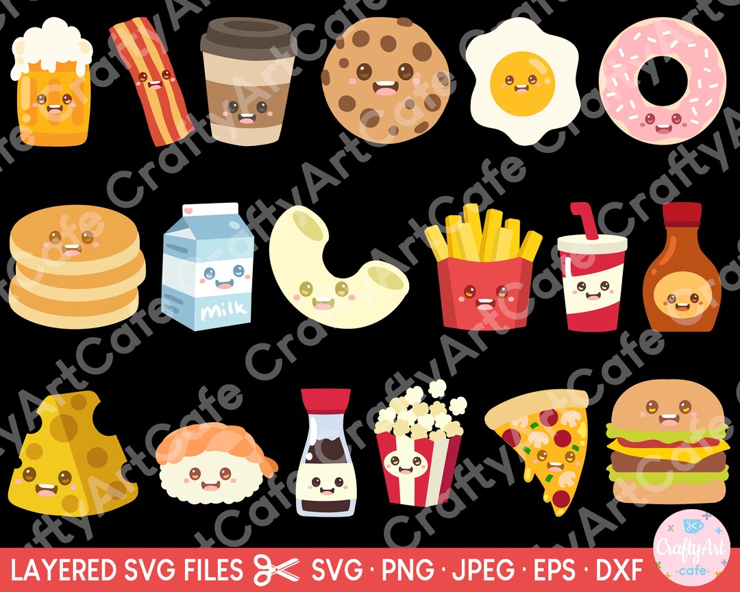 Food Svg Cut File Bundle Cricut Bacon Svg Coffee Svg Cookie Svg ...