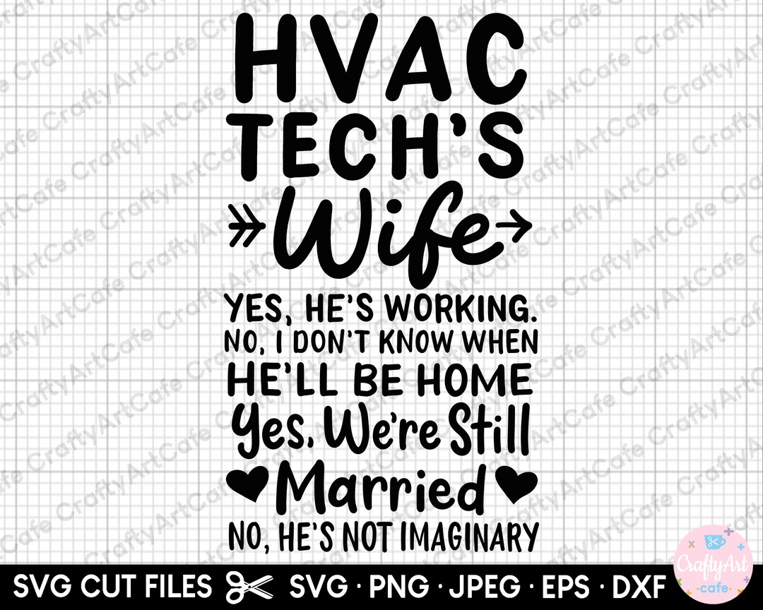 Hvac Tech Wife Svg Png Hvac Technician Svg Png - Etsy