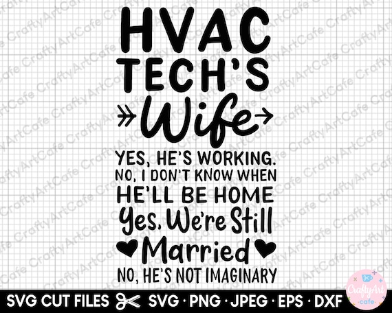 Hvac Tech Wife Svg Png Hvac Technician Svg Png - Etsy Ireland