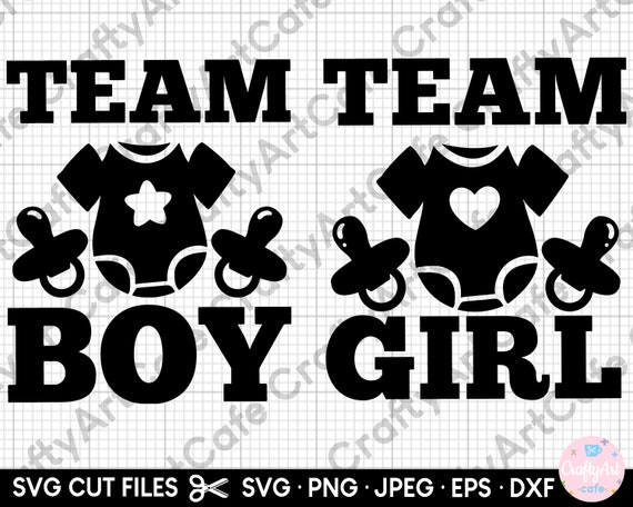 Team Boy Team Girl Svg for Gender Reveal Party Png Cricut | Etsy