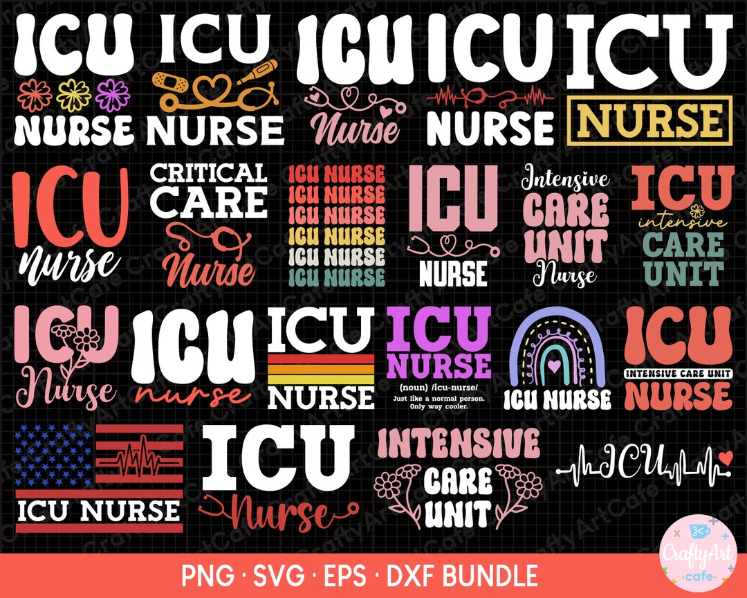 Icu Png Intensive Care Unit Use Png Svg Shirt Design Bundle ...