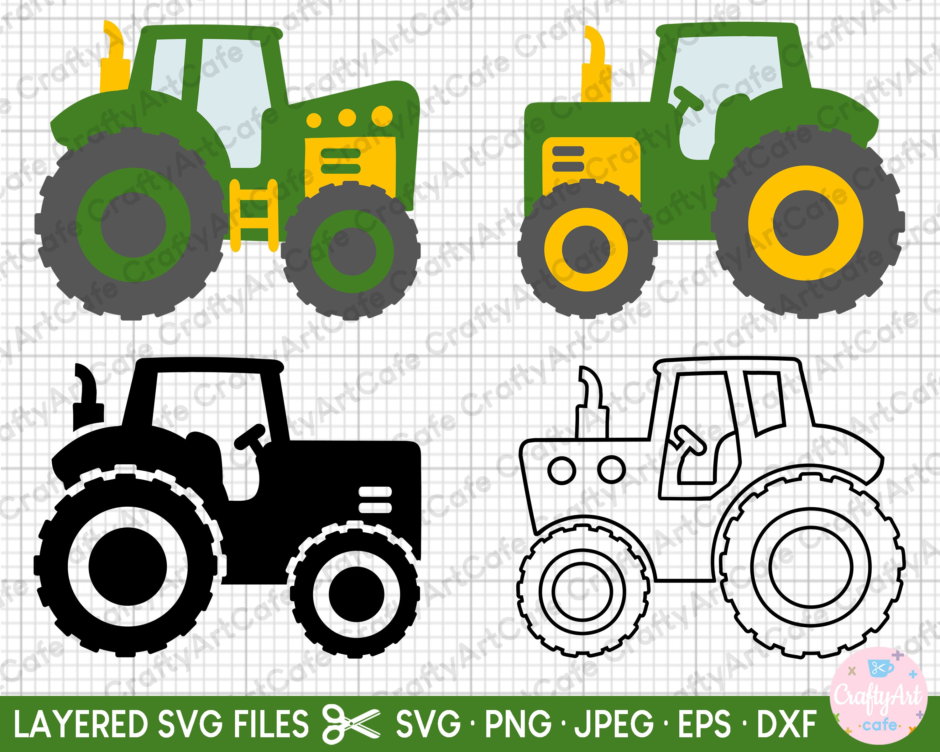 Tractor Clipart Bundle Tractor Svg Bundle Tractor Png Bundle Commercial ...