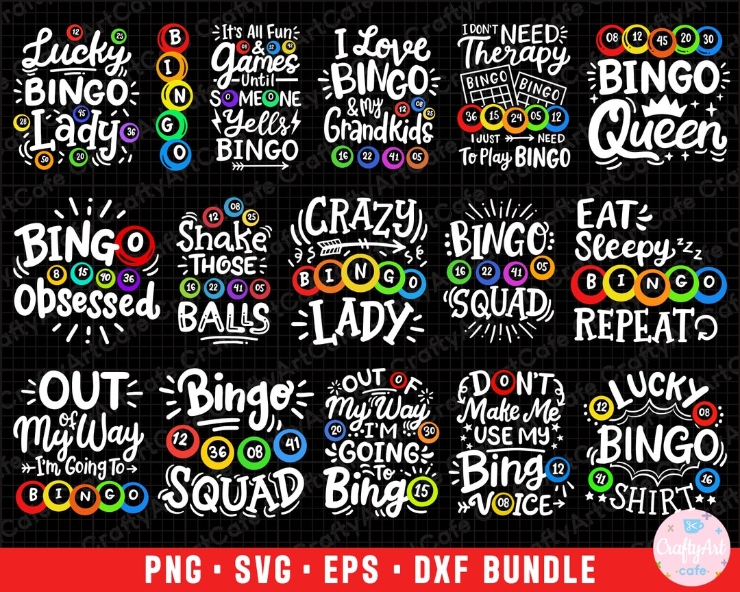 Bingo Png Bingo Svg Bingo Png Bundle Sublimination Free Commercial Use ...