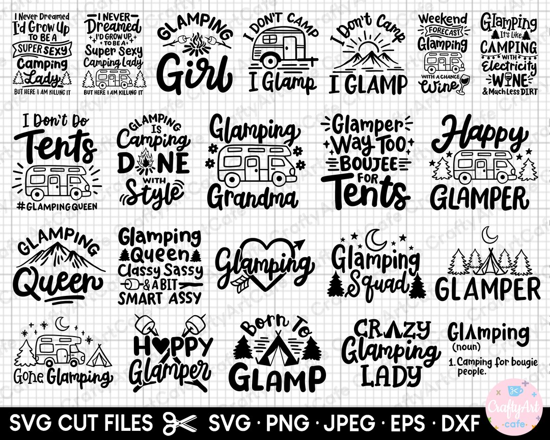 Glamping Svg Bundle Cricut Glamping Png Bundle Glamping Shirt Design ...