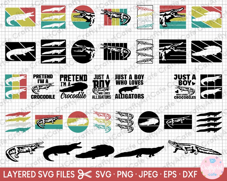 Crocodile Svg Bundle Alligator Svg Bundle Crocodile Png Bundle ...