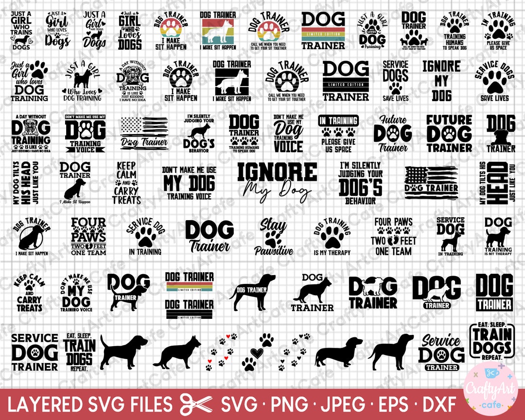 Dog Trainer Svg Bundle Cricut Shirt Dog Trainer Png Shirt Design Bundle ...