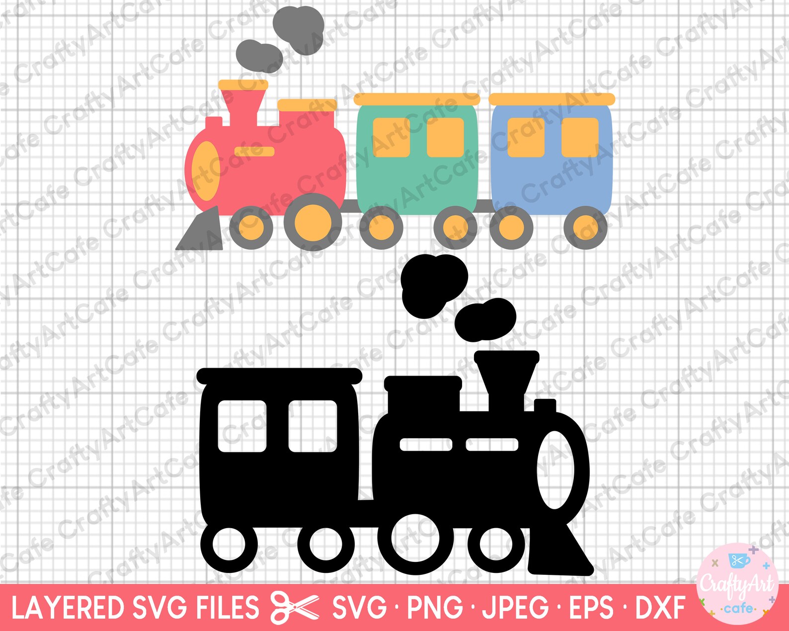 Train Svg Bundle Cute Train Svg Png Clipart Vector Cricut Train Toy - Etsy