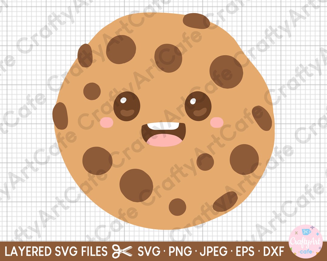 Cookie Svg Kwaii Cookie Svg Cute Cookie Svg Cookie Clipart - Etsy