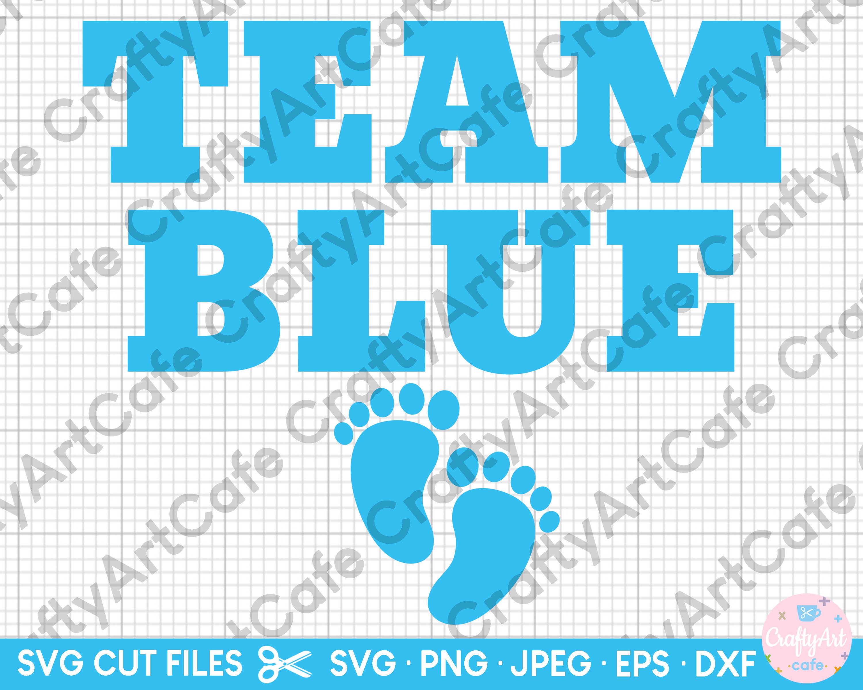 Team Blue Svg Team Boy Svg Gender Reveal Part Svg Cut File for Cricut ...