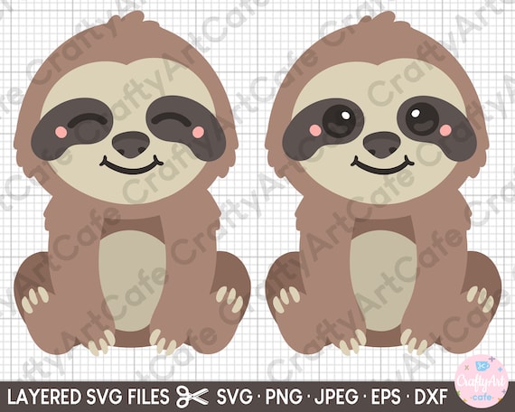 Sloth Png Svg Clipart Sloth Svg for Cricut Sloth Cut File | Etsy