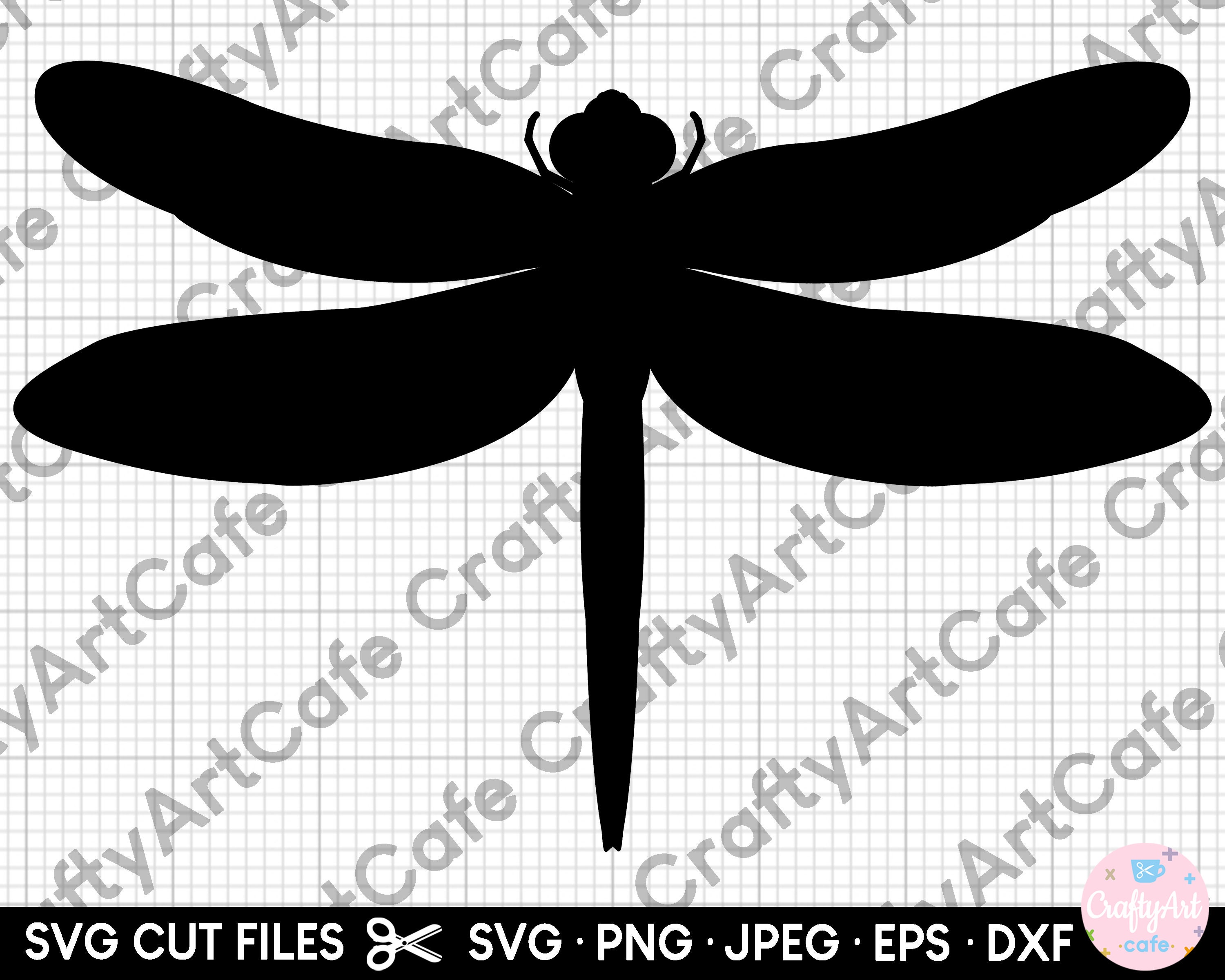 Dragonfly Silhouette Svg Dragonfly Silhouette Png Dragonfly Cut File ...