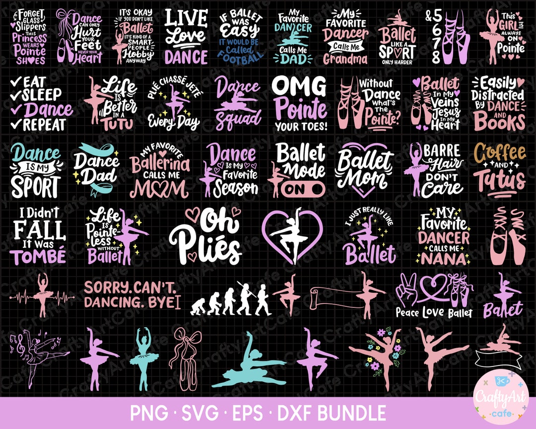 Ballet Png Ballet Svg Ballet Dancer Png Bundle Sublimination Free ...