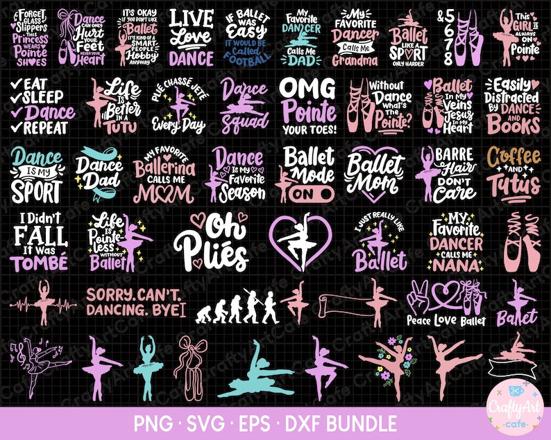 Ballet Png Ballet Svg Ballet Dancer Png Bundle Sublimination Free ...