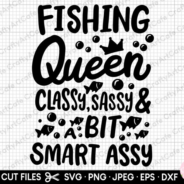 Fishing Queen Svg - Etsy