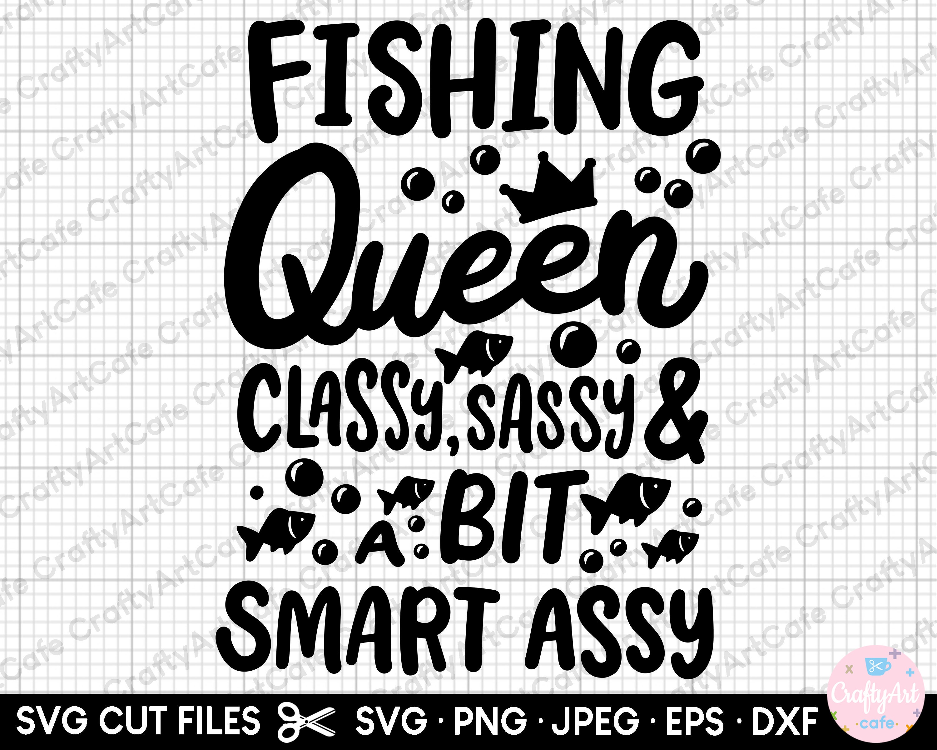 Fishing Svg for Girls for Women Fishing Queen - Etsy