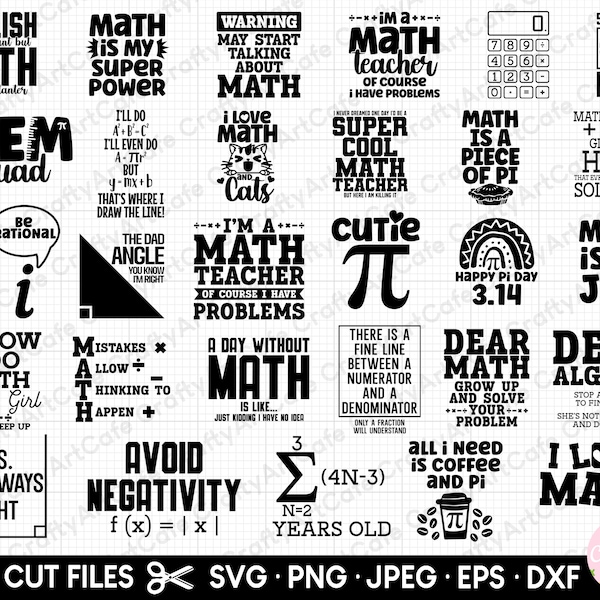 Math Svg - Etsy