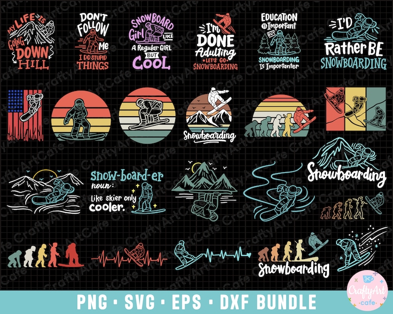 Snowboard Png Snowboard Svg Snowboard Png Bundle Sublimination ...