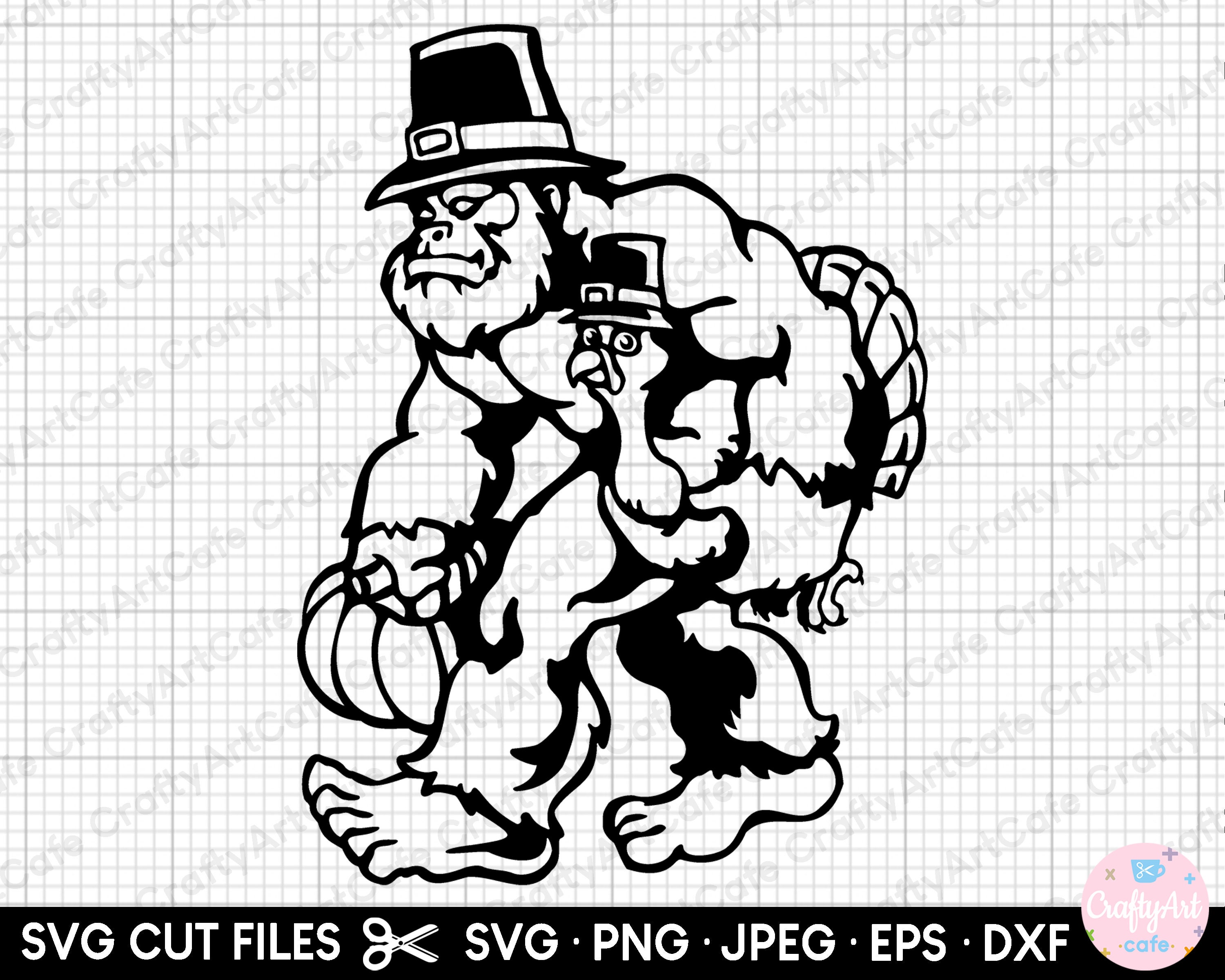 Thanksgiving Sasquatch Svg Png Clipart - Etsy