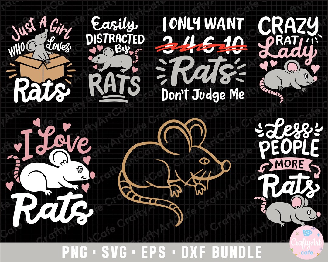 Rat Png Rat Svg Rat Png Bundle Sublimination Commercial Use Rat Eps Dxf ...