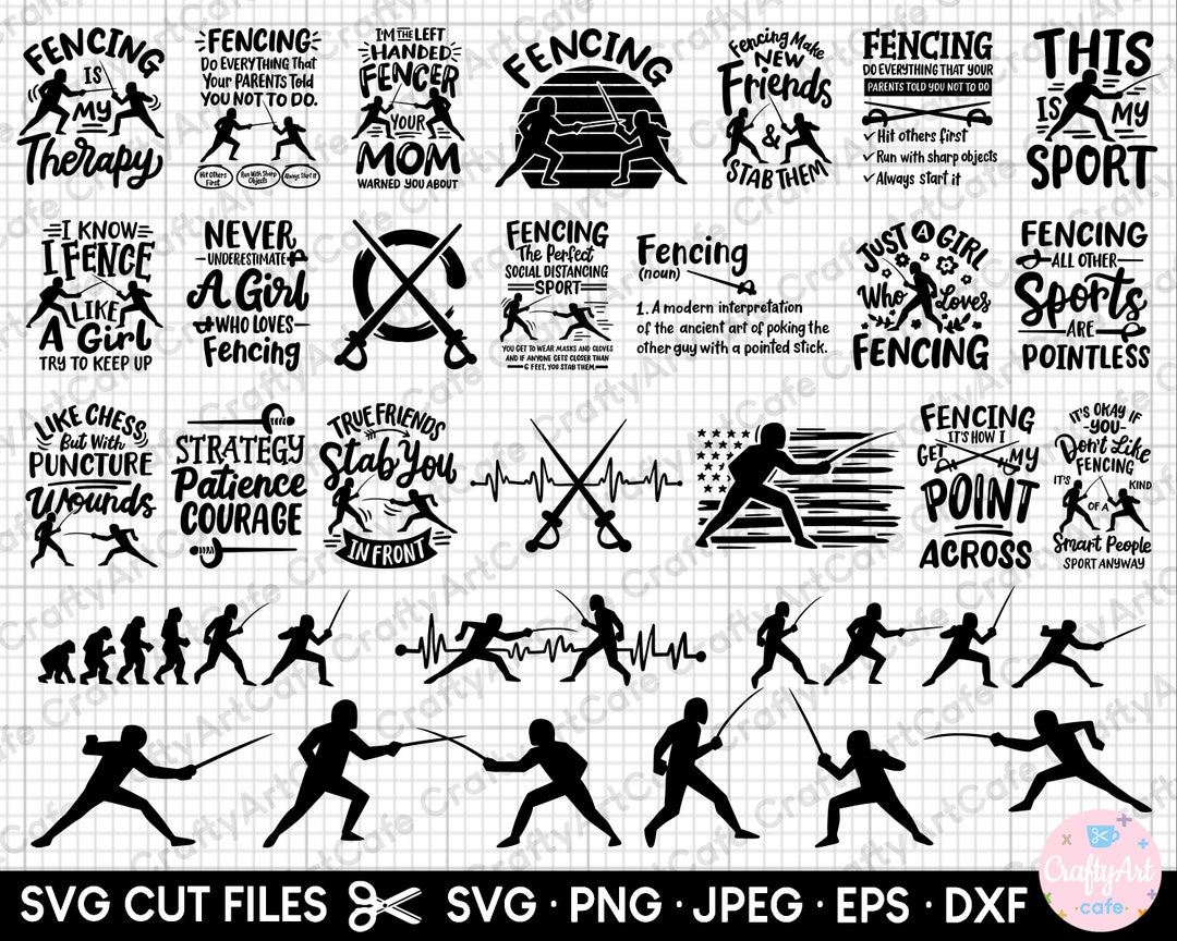 Fencing Svg Bundle Fencing Png Bundle Fencing Svg Cricut Cut File ...