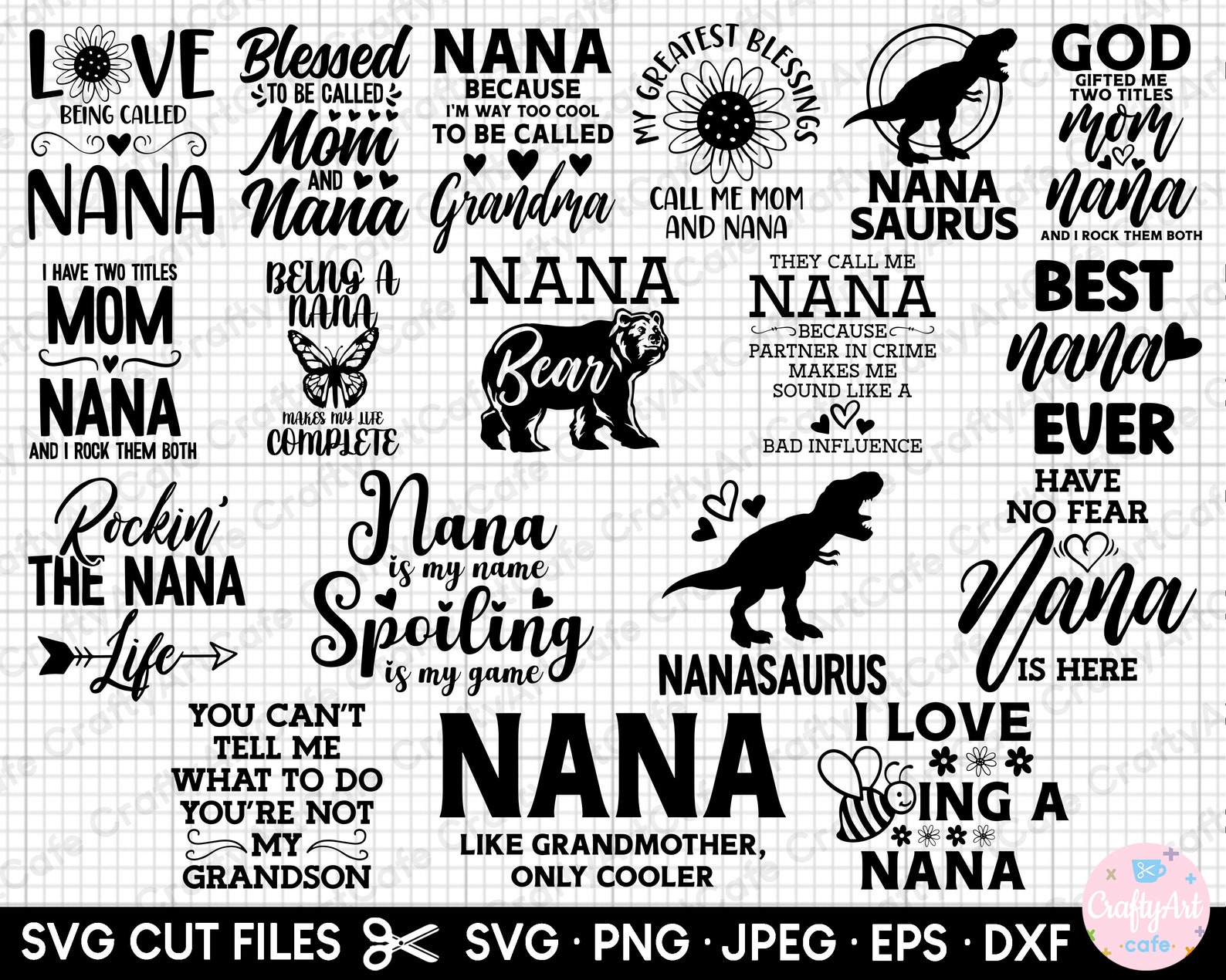 Nana Svg Bundle Cricut Nana Png Bundle Nana Cut Files Free Commercial ...