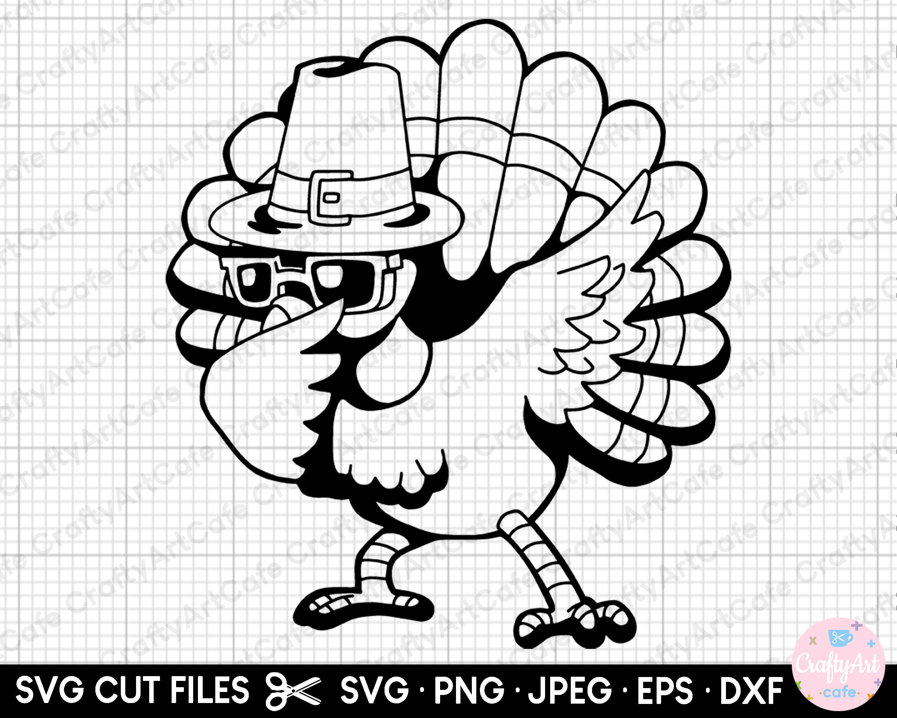 Turkey Dabbing Svg Png Clipart - Etsy