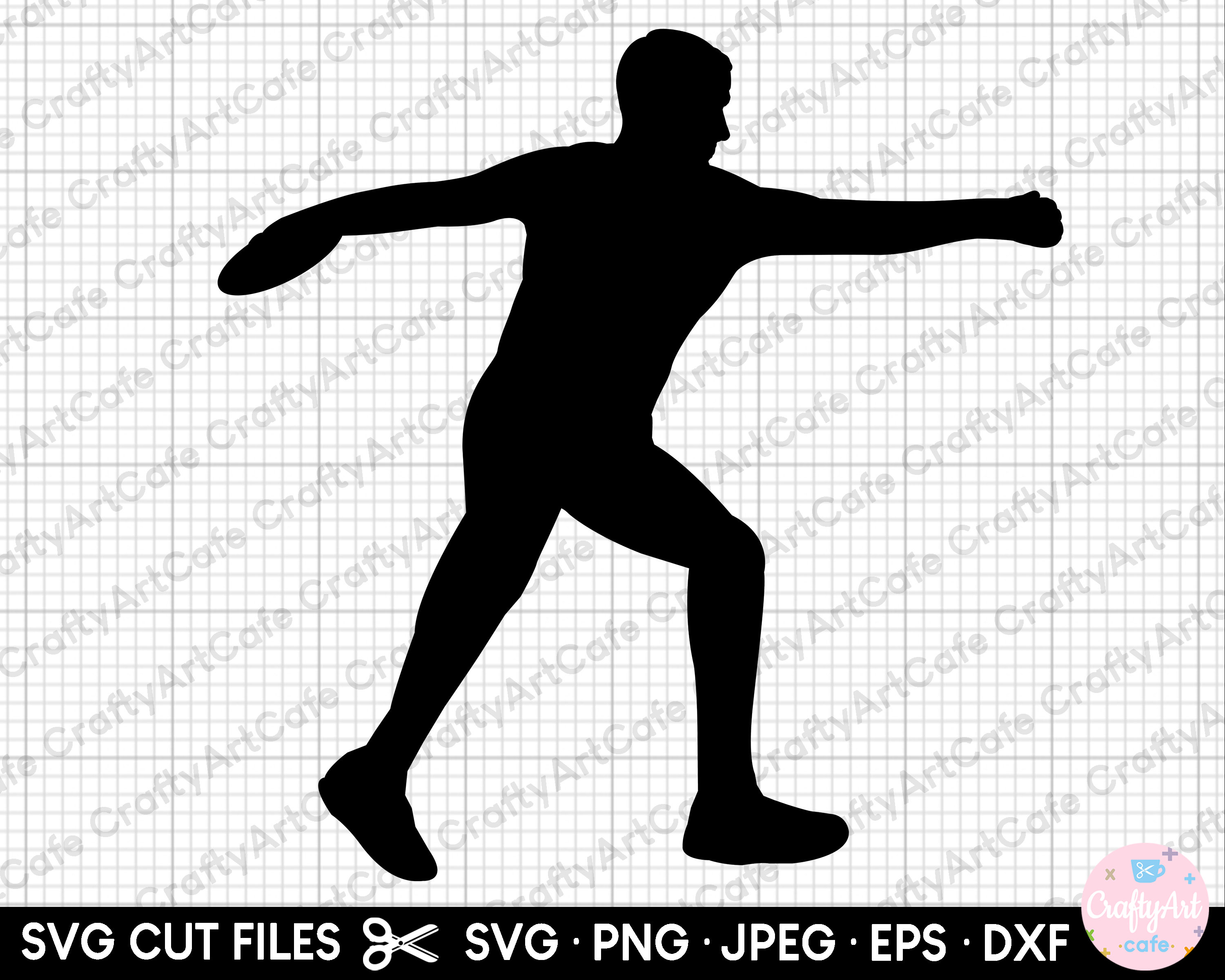 Girl Discus Silhouette