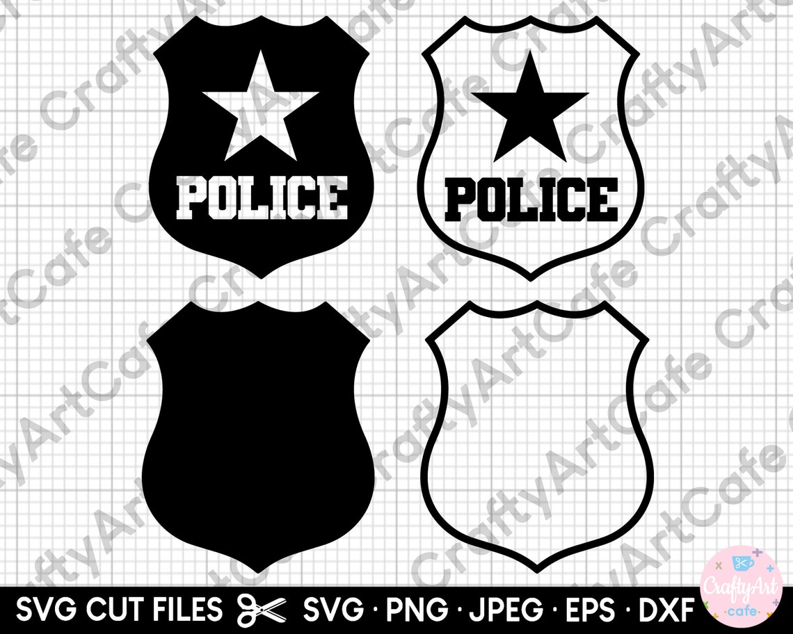 Police Badge Svg Bundle Cut Files for Cricut Png Clipart - Etsy