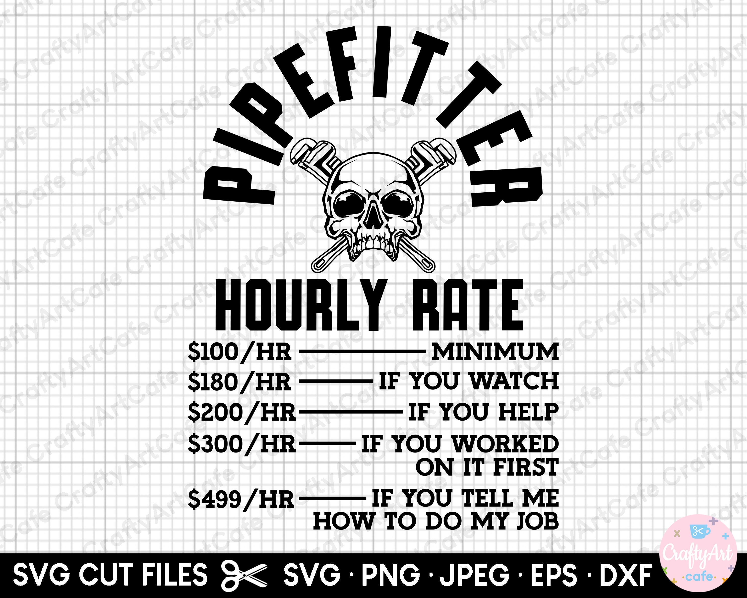 Pipefitter Svg File Pipefitter Hourly Rate - Etsy