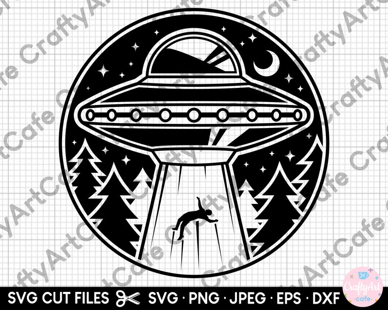 Ufo Capture Svg - Etsy