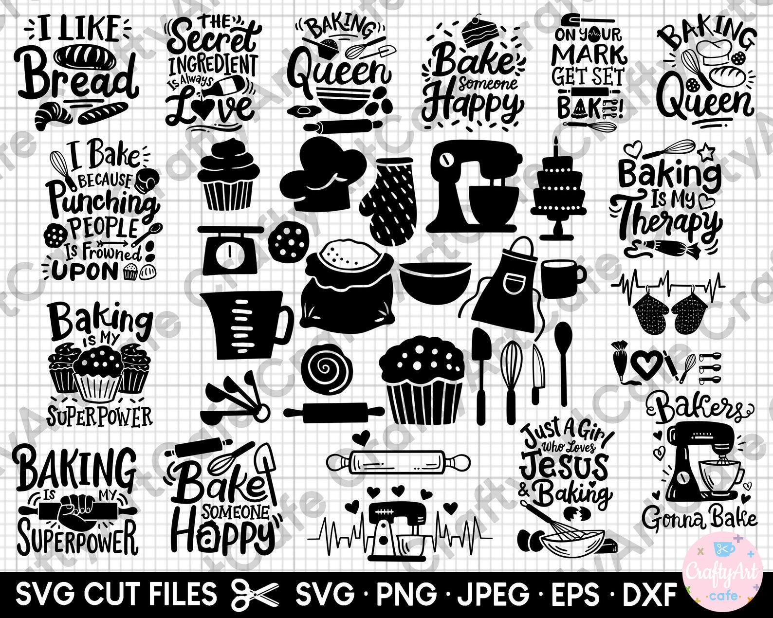 Baking Svg Bundle for Cricut Shirt, Baking Clipart Bundle, Baker Svg ...