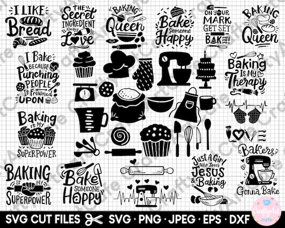 Baking Svg Bundle for Cricut Shirt Baking Clipart Bundle - Etsy