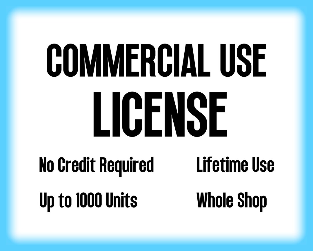 Commercial Use License for ALL Designs - Etsy