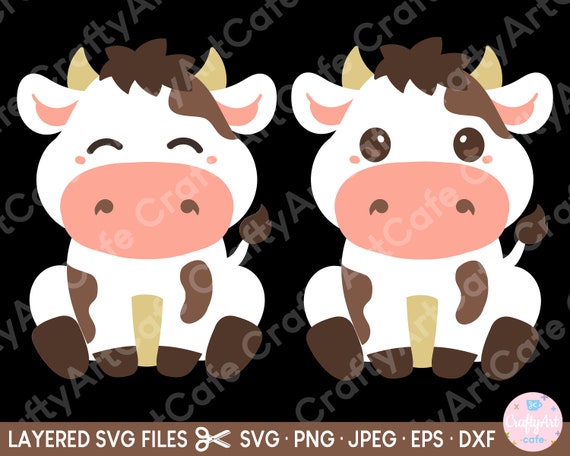 Cow Svg Layered Cut File Cricut Cow Png Cow Clipart Commercial | Etsy