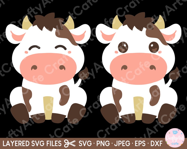 Cow Svg Layered Cut File Cricut Cow Png Cow Clipart Commercial Use - Etsy