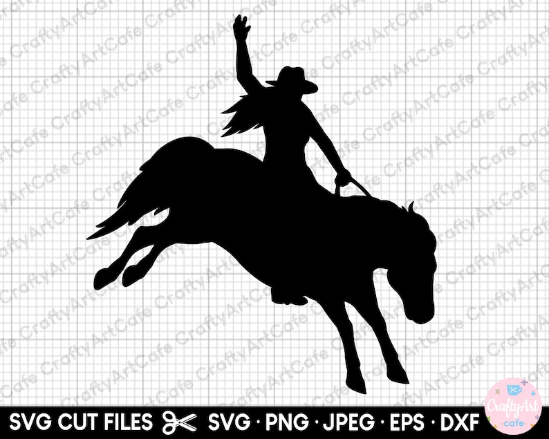 Rodeo Girl Svg, Rodeo Girl Silhouette, Rodeo Girl Png Commercial Use ...