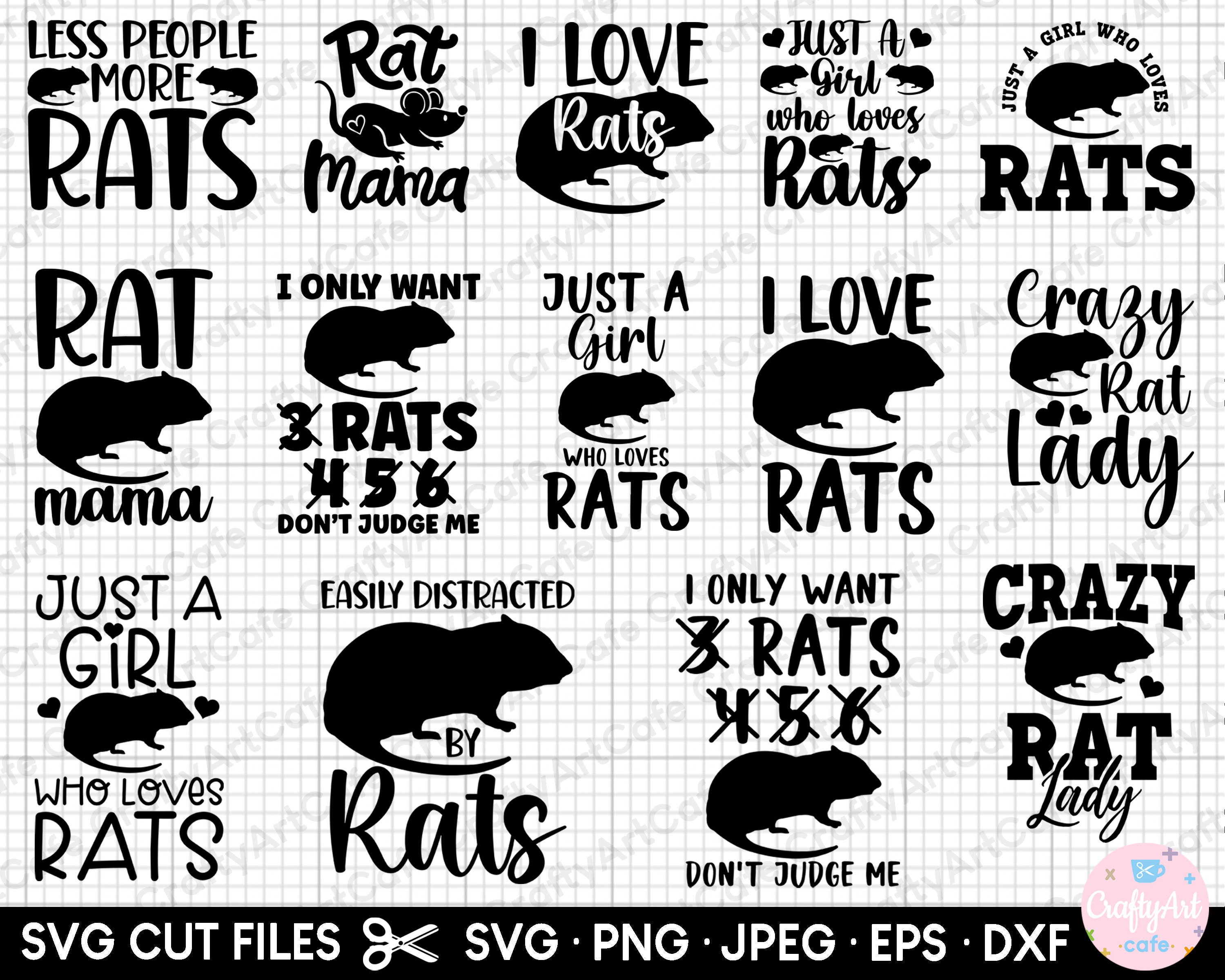 Rat Owner Svg Bundle Cricut Cut Files Rat Owner Png Rat Lover Svg Png ...