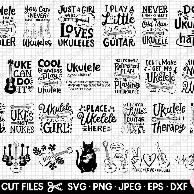 Ukulele Stickers - Etsy