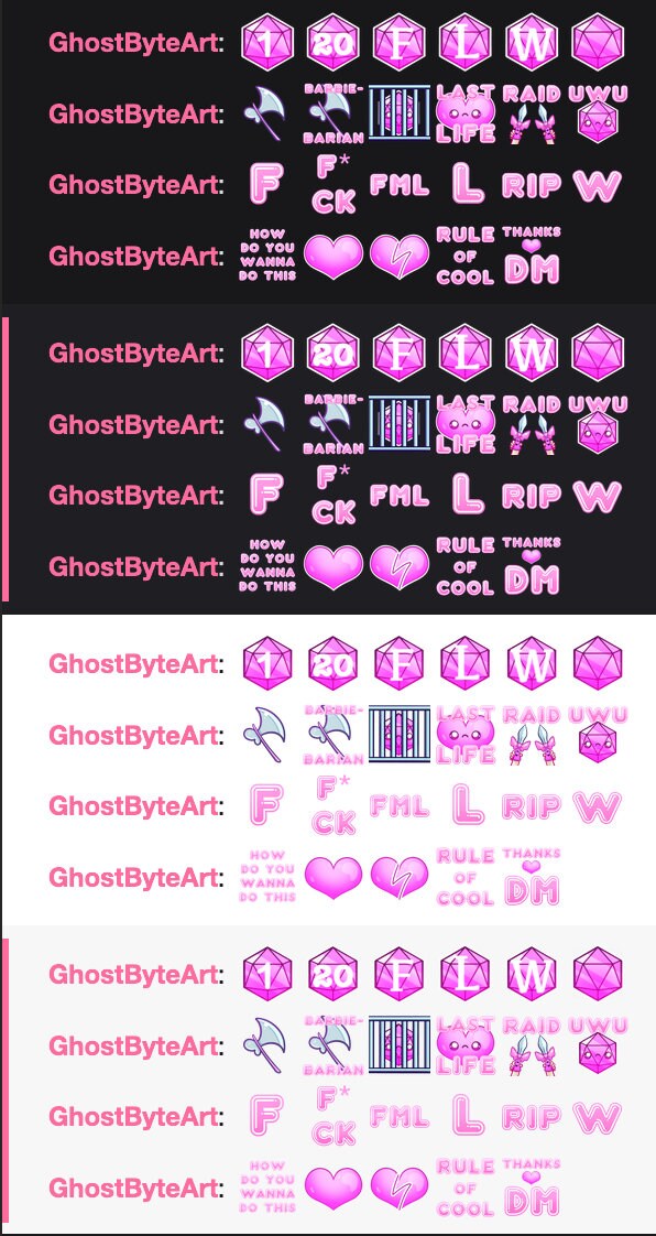 DND Emotes Streaming Pack for Twitch - Etsy