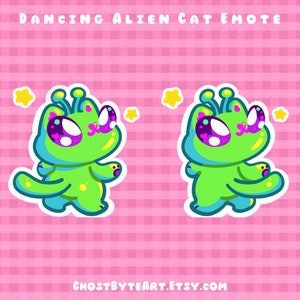 Dancing Alien Cat Emote | Gamer Girl Emotes for Streaming - Etsy