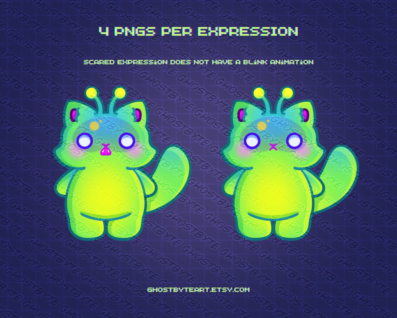 Alien Cat Pngtuber: Streaming Avatar (PNG) - Etsy