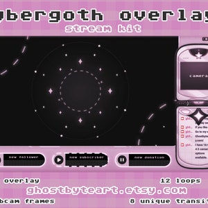 ANIMATED Cybergoth Y2K Stream Kit for Twitch Transitions, Overlays and ...