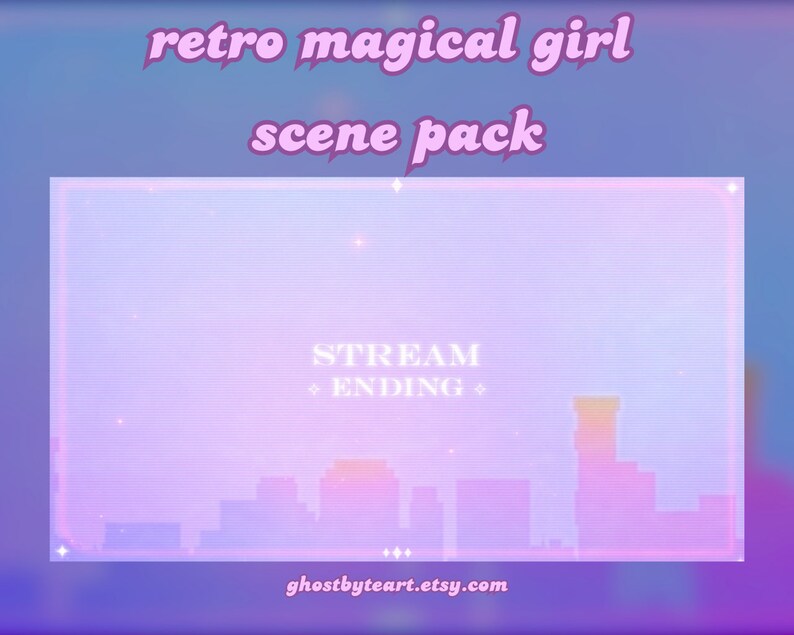 Retro Anime Magical Girl Themed Scene Pack Transitions for Streaming on ...