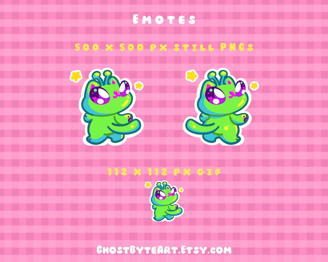 Dancing Alien Cat Emote | Gamer Girl Emotes for Streaming - Etsy