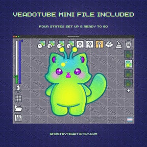 Alien Cat Pngtuber: Streaming Avatar (PNG) - Etsy