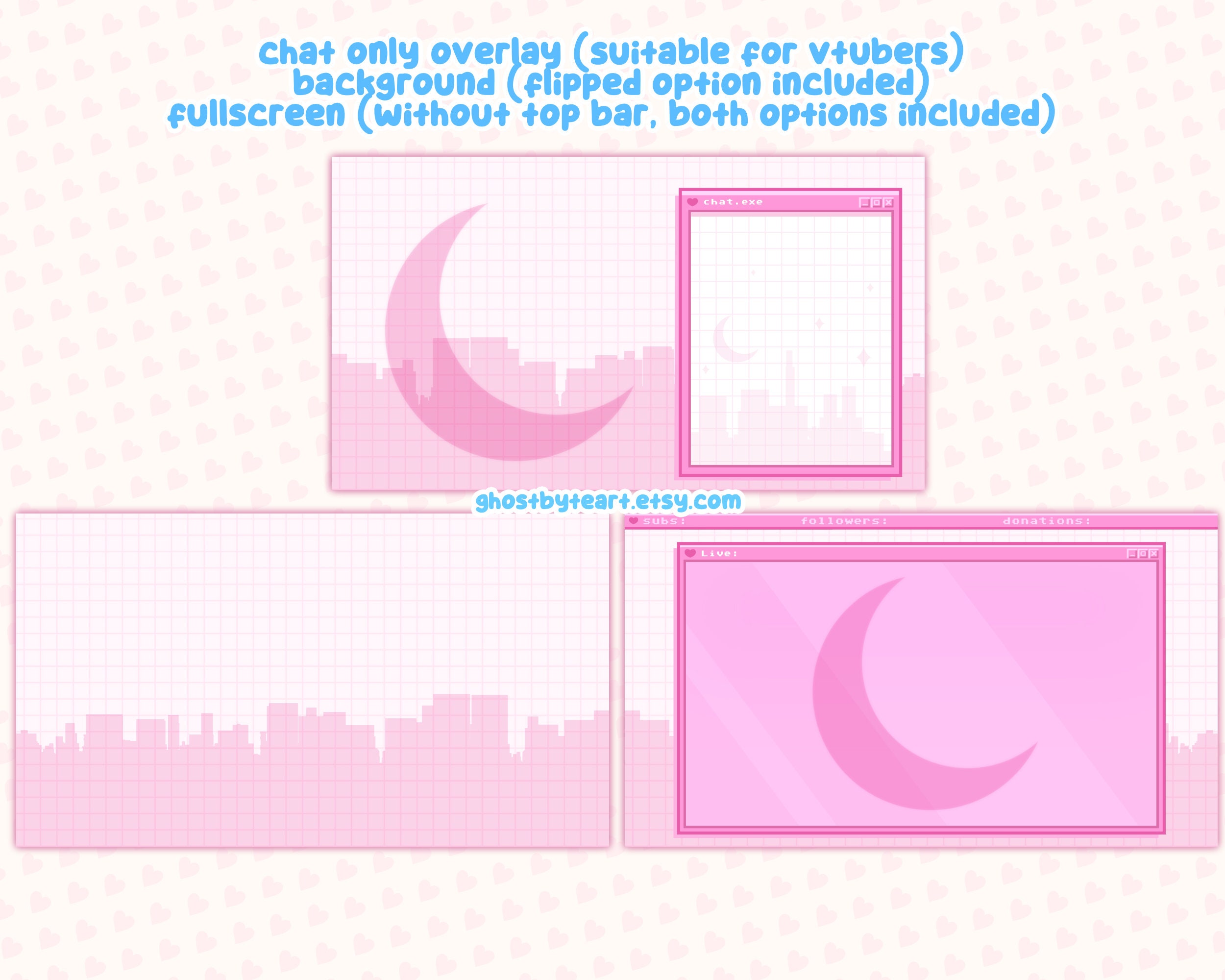 ANIMATED Pink Magical Girl Overlays & Transitions Streaming Pack for ...