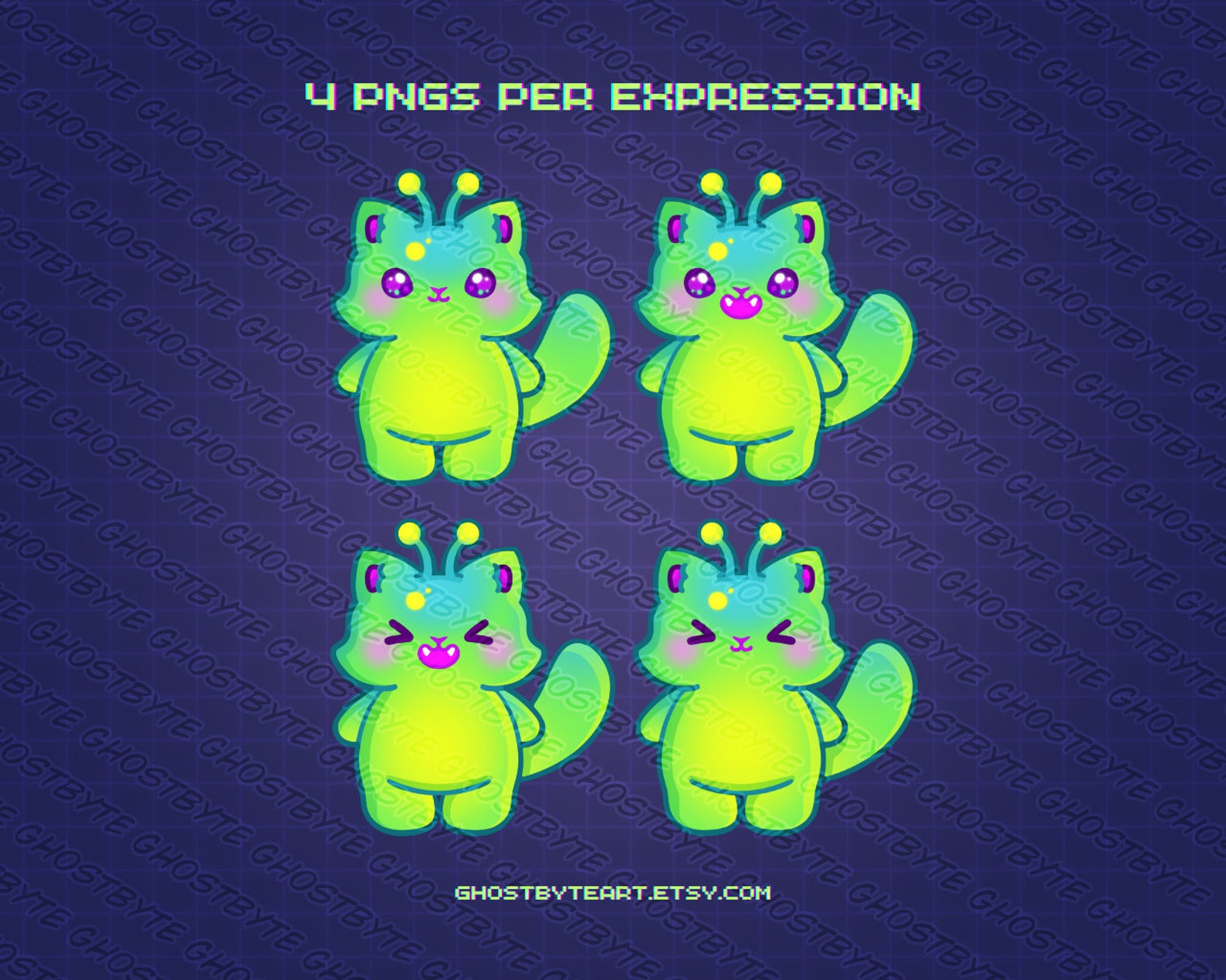 Alien Cat Pngtuber: Streaming Avatar (PNG) - Etsy