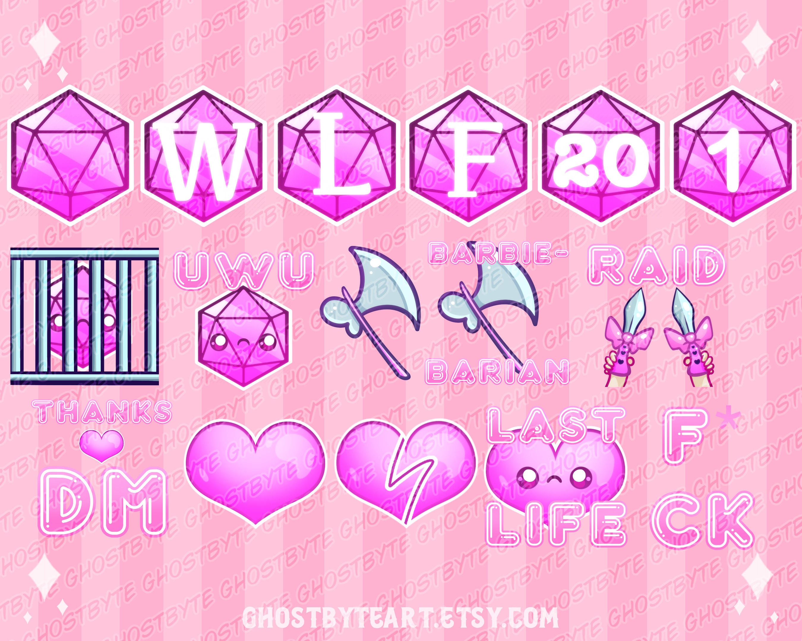 DND Emotes Streaming Pack for Twitch - Etsy