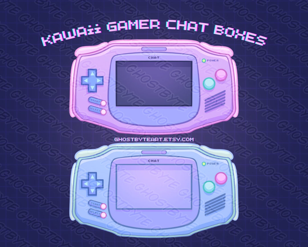 Kawaii Pastel Gamer Chat Boxes | Gamer Girl Streaming Overlays - Etsy