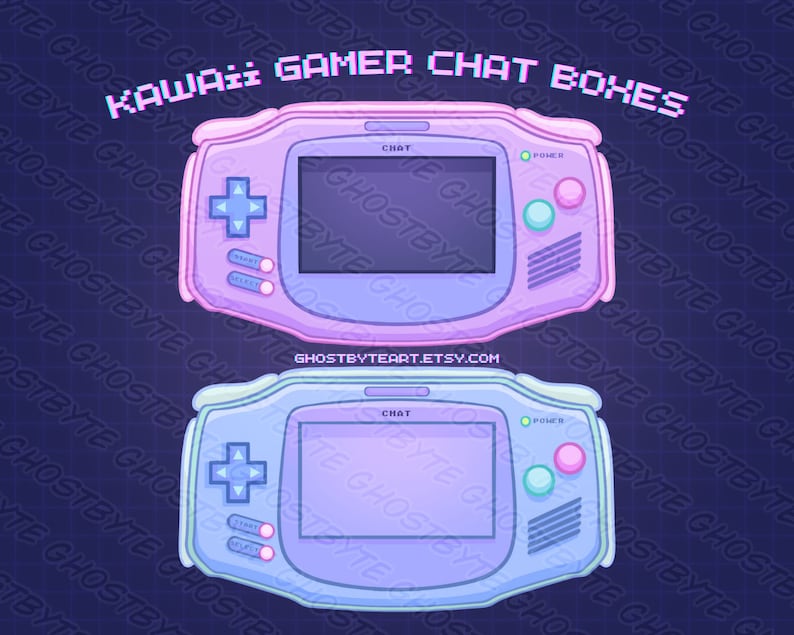 Kawaii Pastel Gamer Chat Boxes | Gamer Girl Streaming Overlays - Etsy